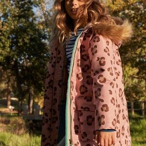 Boden | Jackets & Coats | Boden Waterproof Rainsnow Parka Pink Animal ...